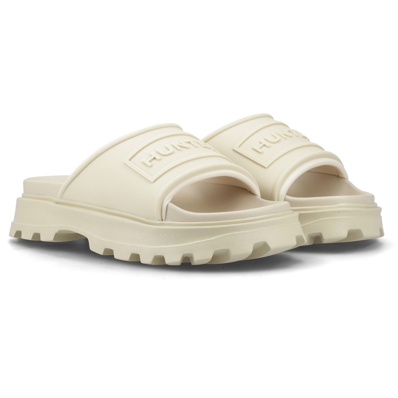 Hunter Moulded Stacked Slider Synthetic Women's Gravel Slides – Tower ...