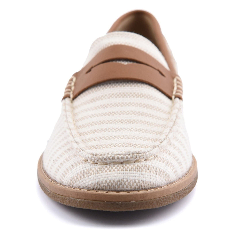 Sperry Port Driving Textile Women's White/Tan Standard Loafers – Tower ...
