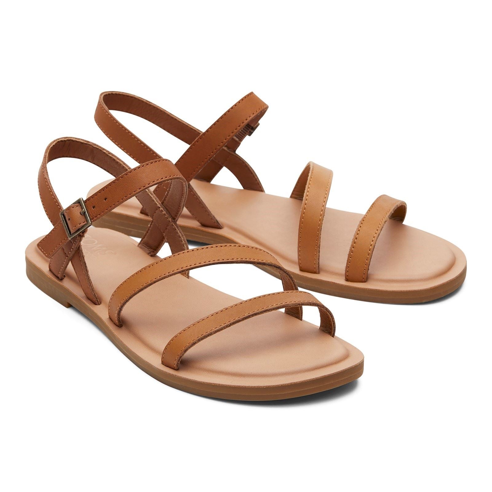 TOMS Kira Leather Women's Tan Sandals – Tower-London.US