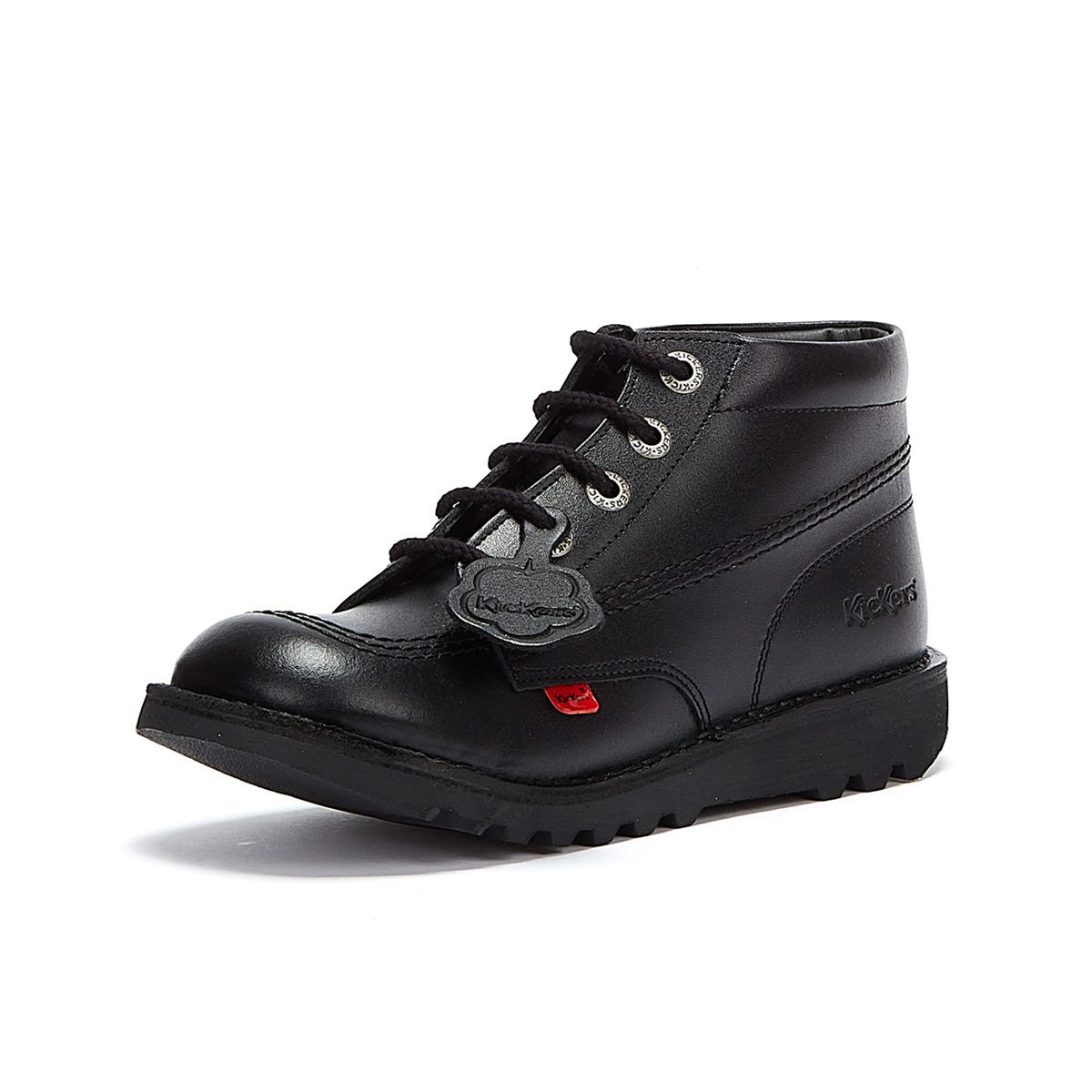 Kickers Kick Hi Core Youth Black Leather School Shoes - Youth boots ...